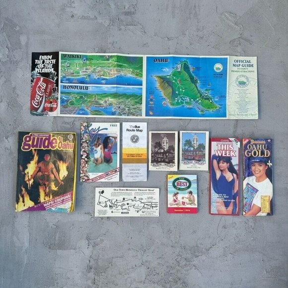 Other | Vintage Honolulu Oahu Hawaii Ephemera Magazines Maps Pamphlets ...